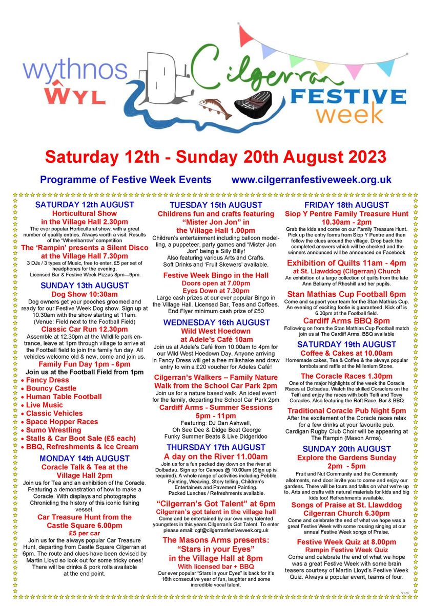 Cilgerran Festival Week – Whats On Cardigan Bay
